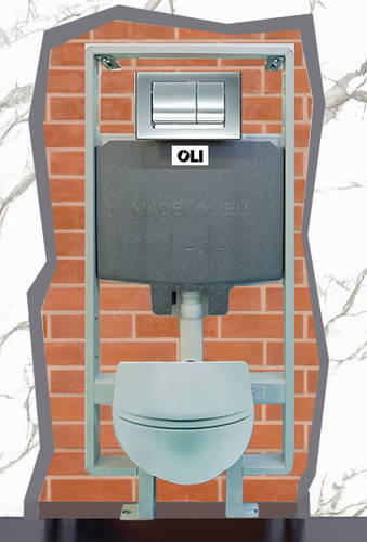 Tanque de empotrar en muro para inodoro suspendido | T-Design