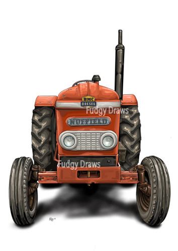 Nuffield 3/45 Tractor Front end Art Print Farming artist | Mega Menu