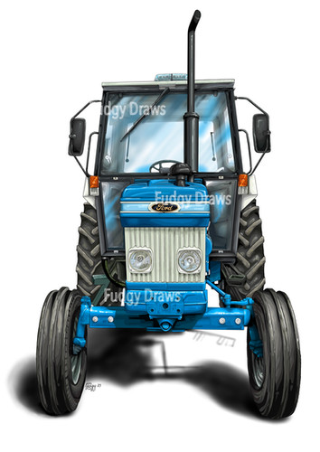 Ford Tractor Front View Art Print Farming Artist | Mega Menu