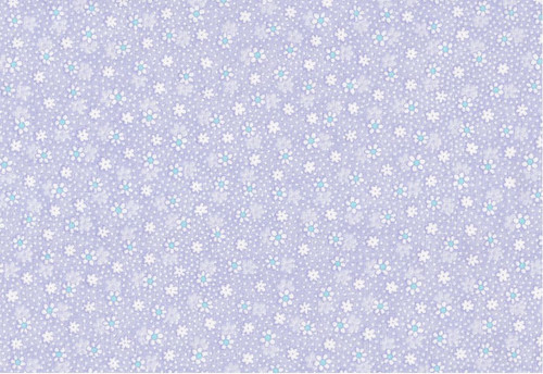 Purple Daisy and Dots Pastel Cotton Fabric | Stitching Grannies