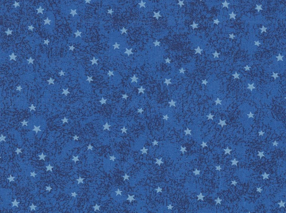 Starry Night Navy Scattered Stars Cotton Fabric | Stitching Grannies