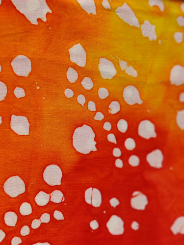 Batik Fabric Quilters Cotton Abstract Orange | Stitching Grannies