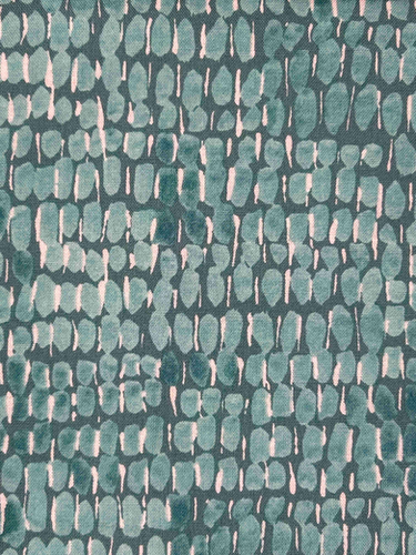 Teal Abstract Cotton Fabric Print | Stitching Grannies