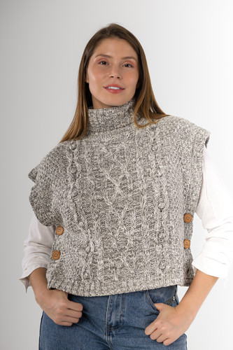 Chaleco Oasis Gris | Alexandra Bahl