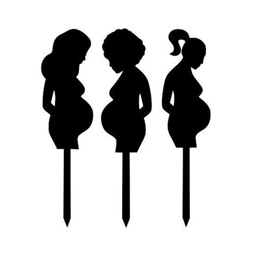 LARGE Pregnant Woman Cake Topper | Cake My Day by Jo