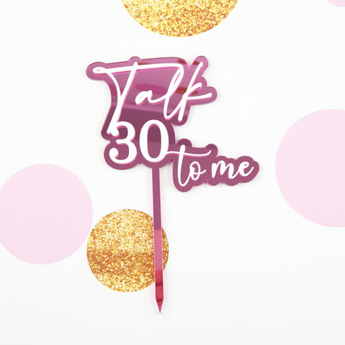 LARGE CUSTOM DOUBLE LAYER ACRYLIC CAKE TOPPER | Cake My Day by Jo