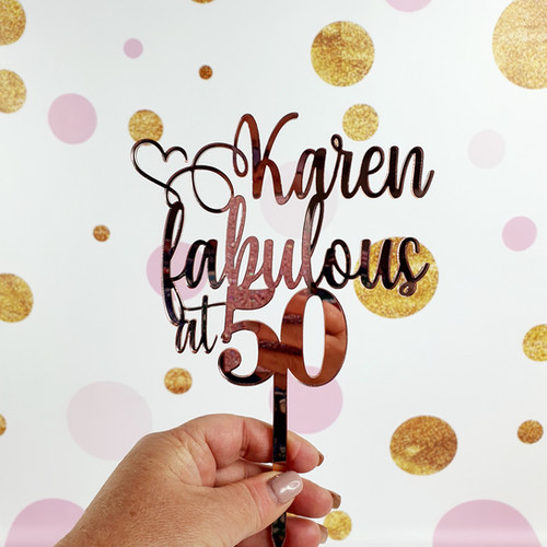 LARGE CUSTOM ACRYLIC CAKE TOPPER | Cake My Day by Jo