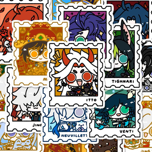 Genshin Mix Honkai Postcard Sticker Pack | Neko_Animestore