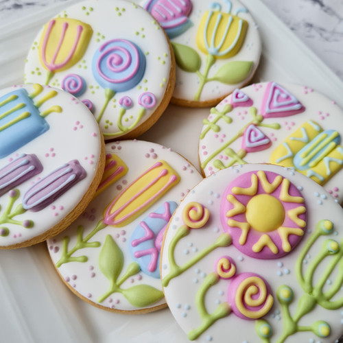 Hand-Iced Biscuit Gift Box, Rainbow Colours | VelveteenConfections