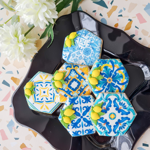 Sicilian Tiles Biscuits Gift Box, 6 Biscuits | VelveteenConfections