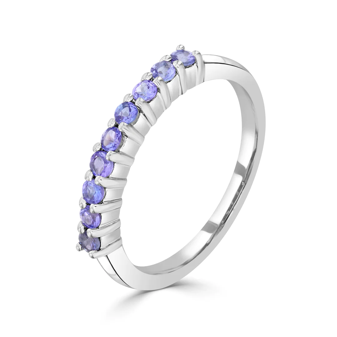 Tanzanite Eternity Ring - 9ct White Gold | catherine-bishop