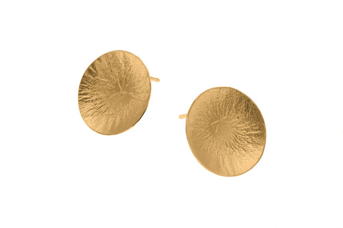 Deco Echo Anna Krul Gold Disc Stud Earrings | catherine-bishop