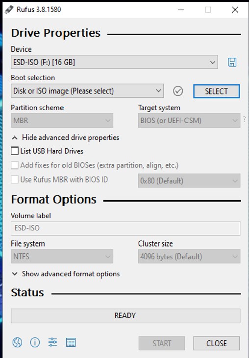 Creating A Bootable Pen drive using Rufus