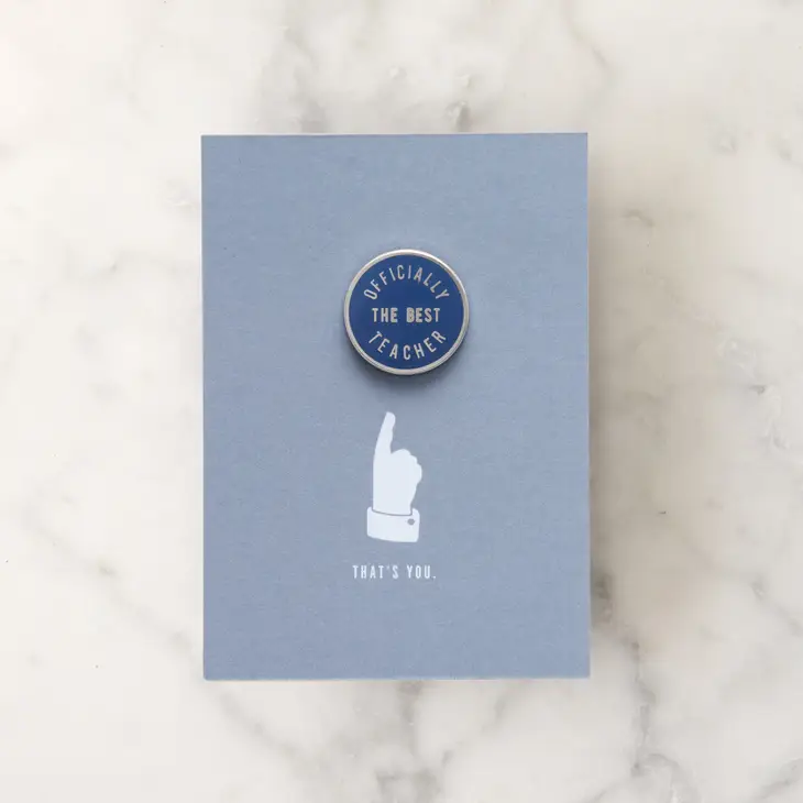 Officially the Best Teacher - Enamel Pin | Willow Boutique