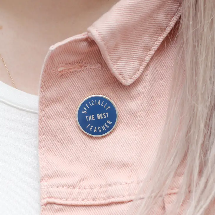 Officially the Best Teacher - Enamel Pin | Willow Boutique