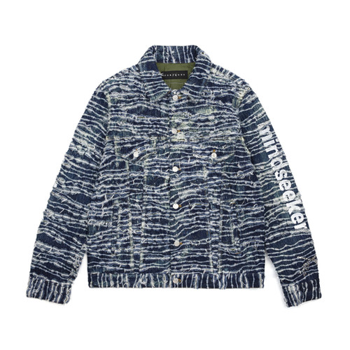 mindseeker×roar guns Label Patch Remake Denim Jacket / BLUE | mindseeker