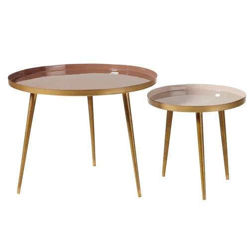 Artisan Alloy Nesting Tables- Rosy Dawn | TheInsideProject