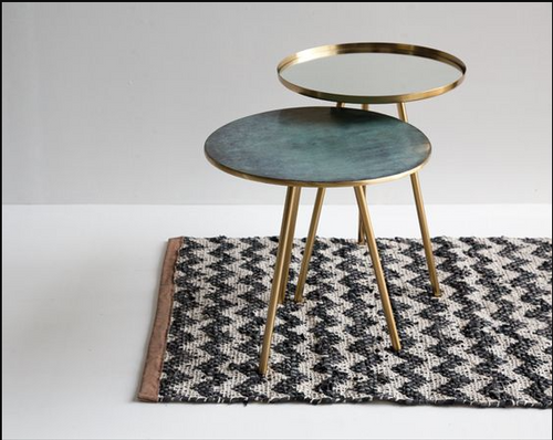 Infinite Gleam (Set of 2) - Rustic Green Finish and Gold | TheInsideProject