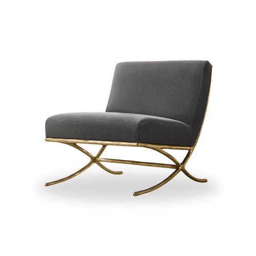 Faustina cross legged chair- Forged Brass | TheInsideProject