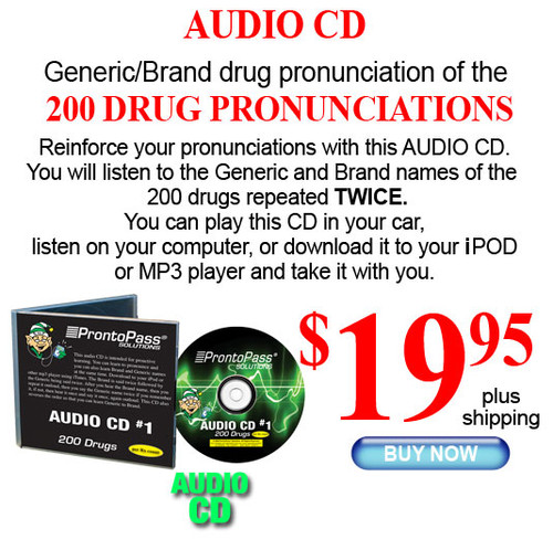 Drug Pronunciation CD Software | ProntoPass