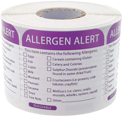 Allergen Contents Label 50mm (Pack of 500) | Direct Disposables