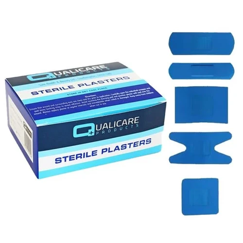 Blue Detectable Plaster 5 Assorted Types (Pack of 100) | Direct Disposables