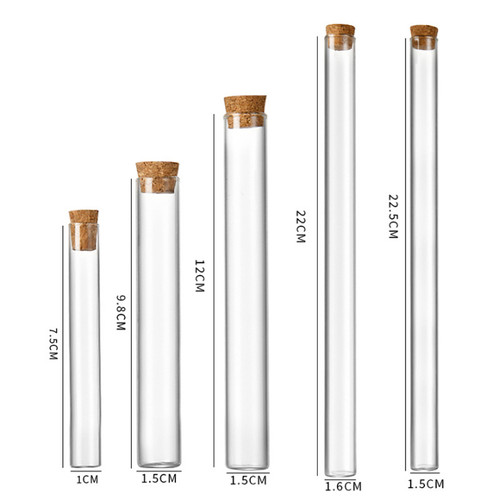 15/16mm Flat Bottom Glass Test Tube with Cork | Tubix Test Tube