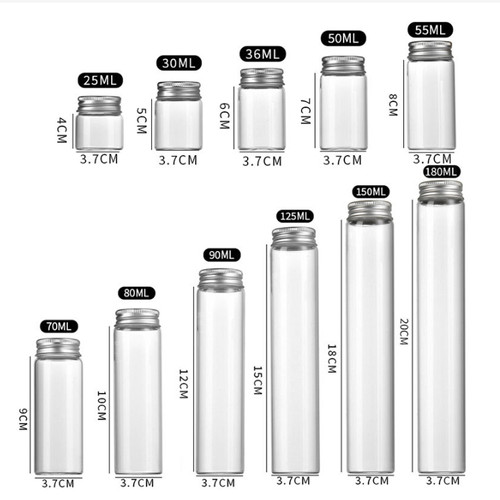 37mm Flat Bottom Glass Test Tube with Aluminum Cap | Tubix Test Tube