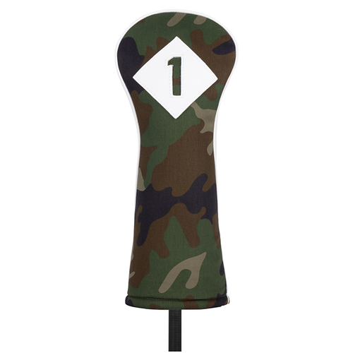 Headcover Woodland Camo Leather&Leather