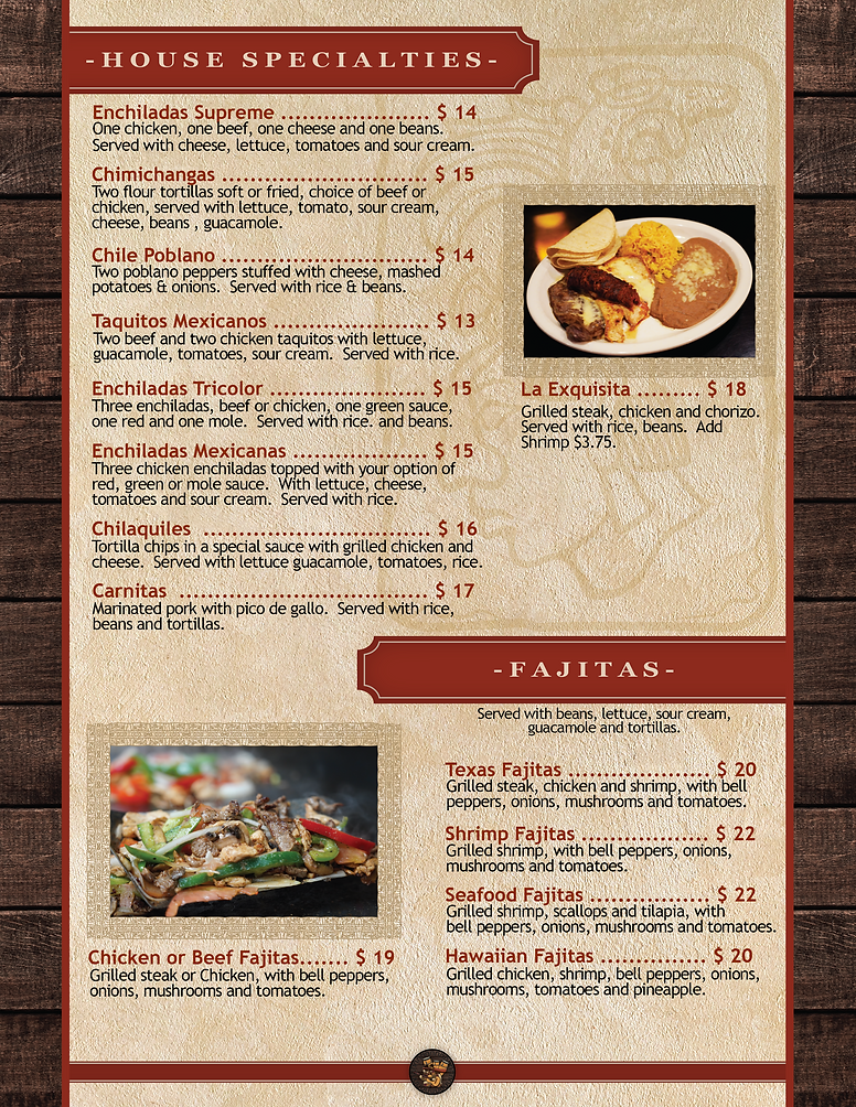 Menu | Fiesta Maya