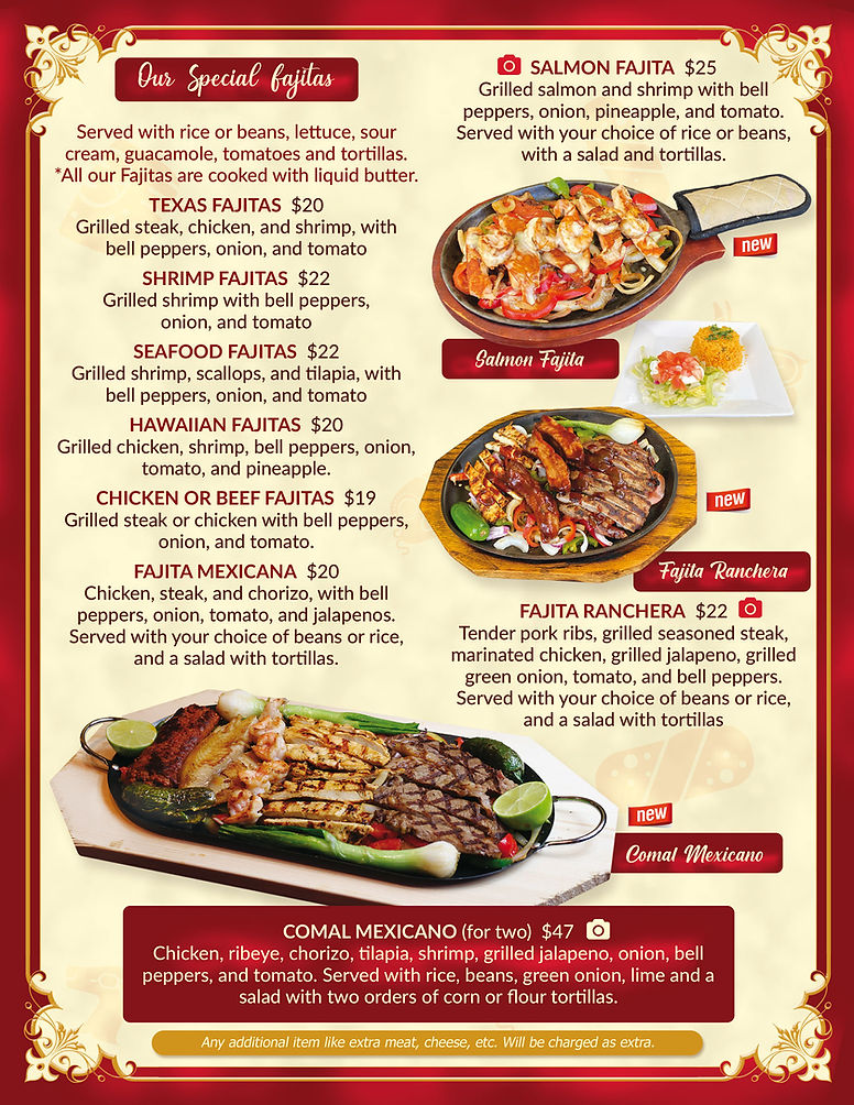 Menu | Fiesta Maya