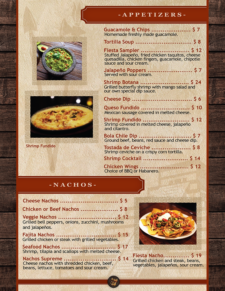 Menu | Fiesta Maya