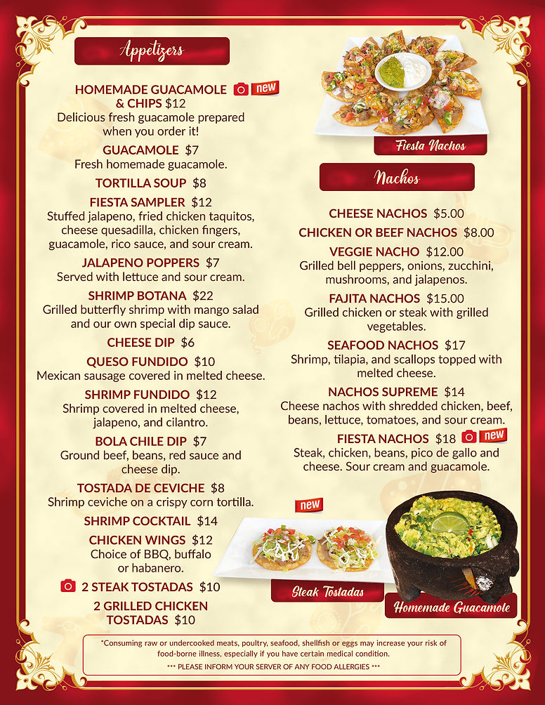 Menu | Fiesta Maya