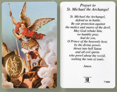 Saint Michael the Archangel Prayer Card | HESSLE BOOKSHOP