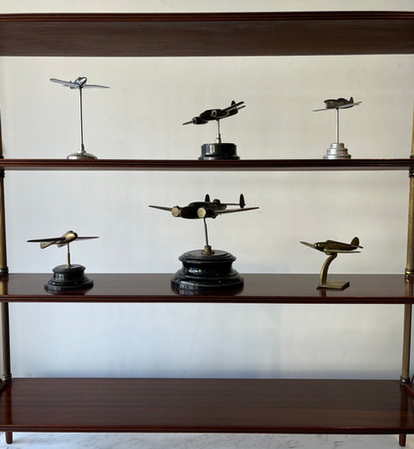 Collection of 6 vintage planes on stands | Willows Antiques
