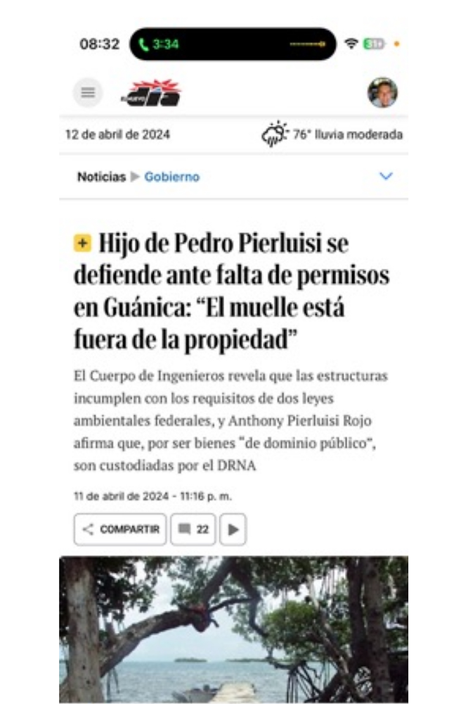 MUELLES PROPIEDAD HIJO GOBERNADOR NO TIENEN PERMISO CUERPO DE INGENIEROS