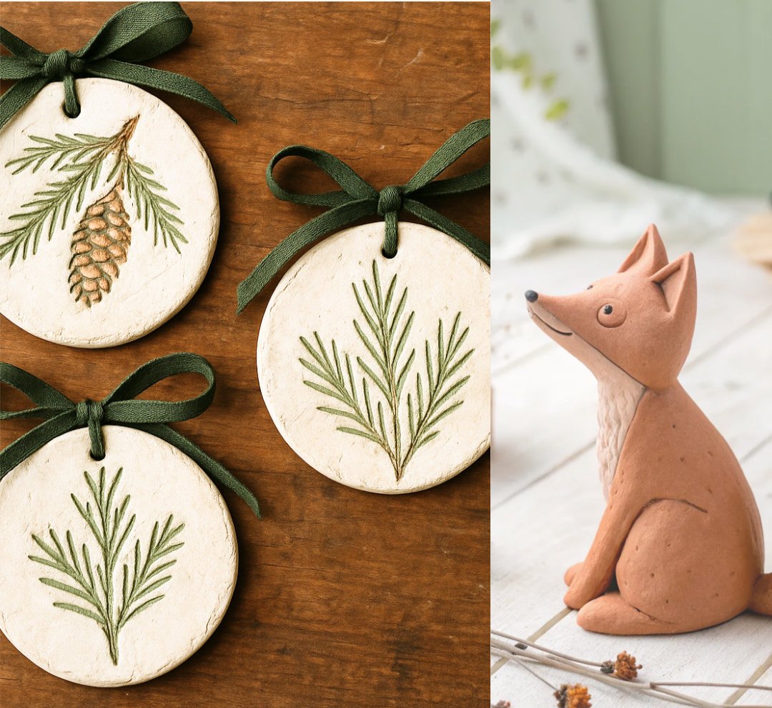Adult/Teen Clay Ornaments & Fox Class | Create with Nicole