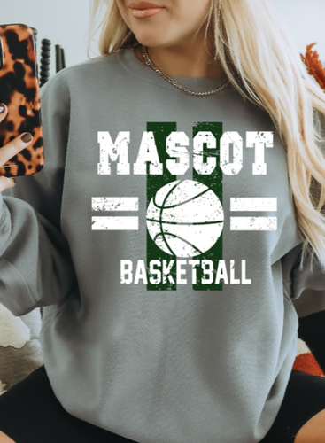 Distressed Lined Basketball (DTF Transfer) | Hookful Designs DTF