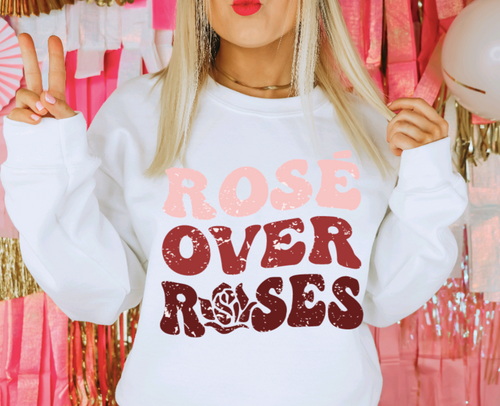 Rose over Roses (DTF Transfer) | Hookful Designs DTF