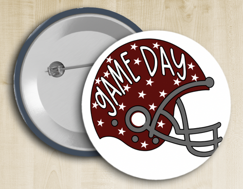 Button Game Day Helmet | Hookful Designs DTF