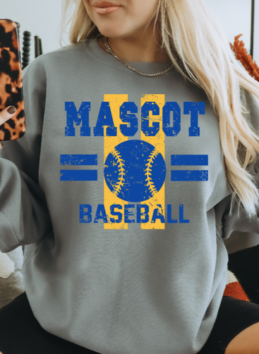 Distressed Lined Baseball (DTF Transfer) | Hookful Designs DTF
