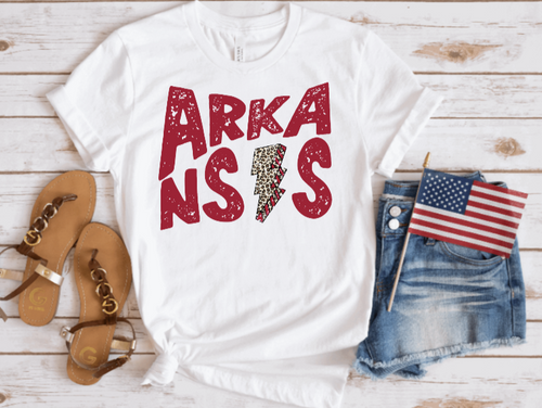 Arkansas Bolt (DTF Transfer) | Hookful Designs DTF