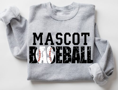 Baseball Inlay Mascot (DTF Transfer) | Hookful Designs DTF