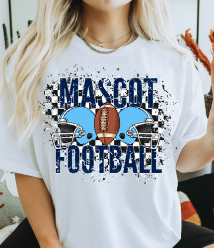 checkered helmet football (DTF Transfer) | Hookful Designs DTF
