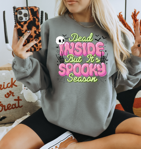 dead inside but its spooky season (DTF Transfer) | Hookful Designs DTF