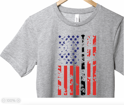 Distressed Baseball Flag (DTF Transfer) | Hookful Designs DTF