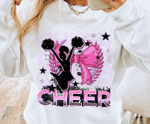 Cheer silhouette (DTF Transfer) | Hookful Designs DTF