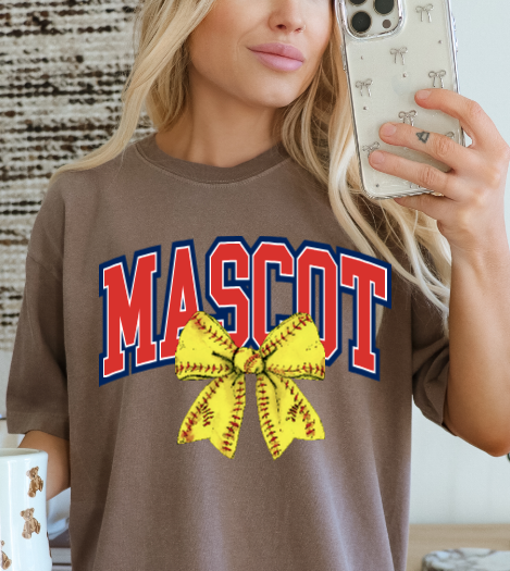 bow varsity softball (DTF Transfer) | Hookful Designs DTF