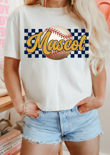 Checkered Mascot Baseball (DTF Transfer) | Hookful Designs DTF