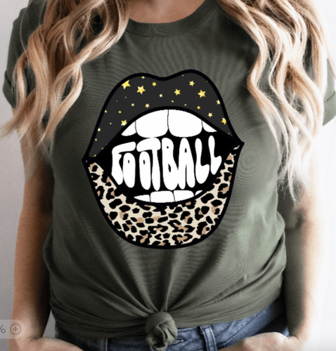 Football Lips (DTF Transfer) | Hookful Designs DTF